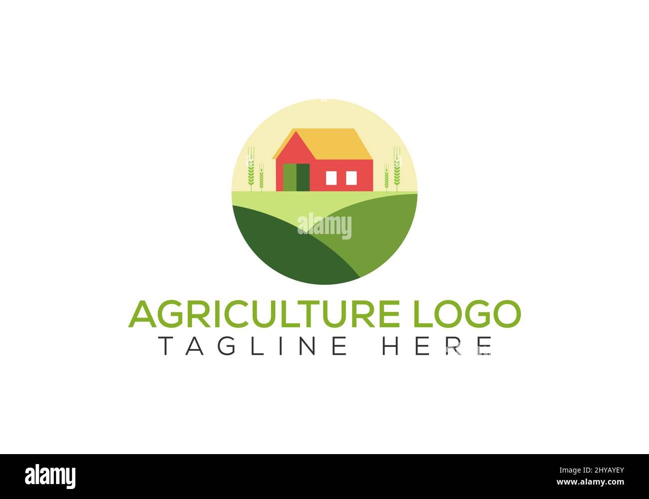 Modello con logo per l'agricoltura. Agriturismo Agro Farm, Agricultural ...