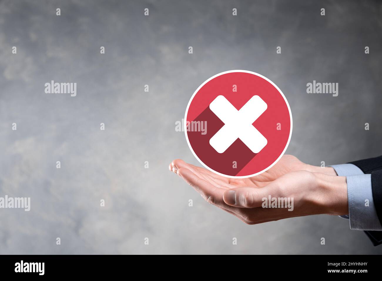 Icona maniglie, simbolo di annullamento, icona Annulla.icona segno a ...