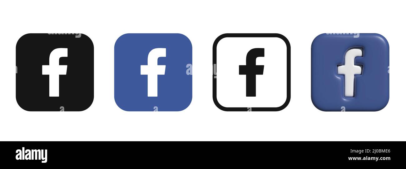 Logo facebook 3d Immagini Vettoriali Stock - Alamy