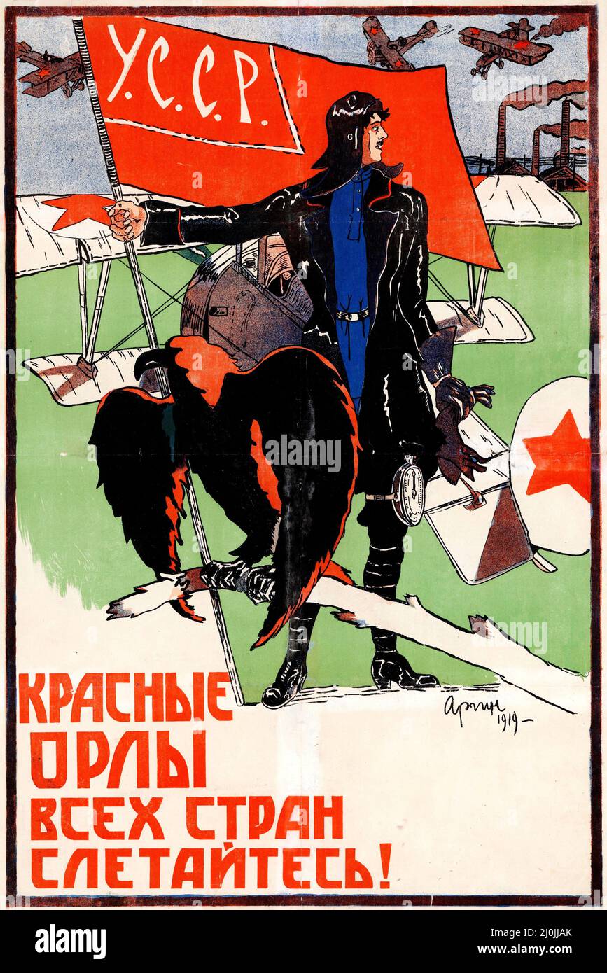 Propaganda russa - Poster russo d'epoca - Poster sovietico, aquile ...