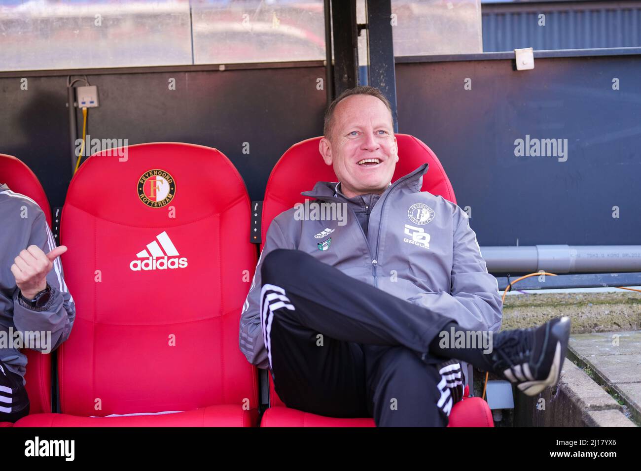 Rotterdam - Capo Coach Danny Mulder di Feyenoord durante la partita di ...