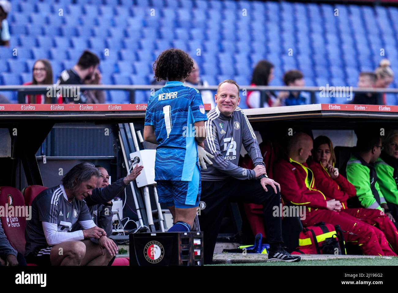 Rotterdam - Capo Coach Danny Mulder di Feyenoord durante la partita di ...