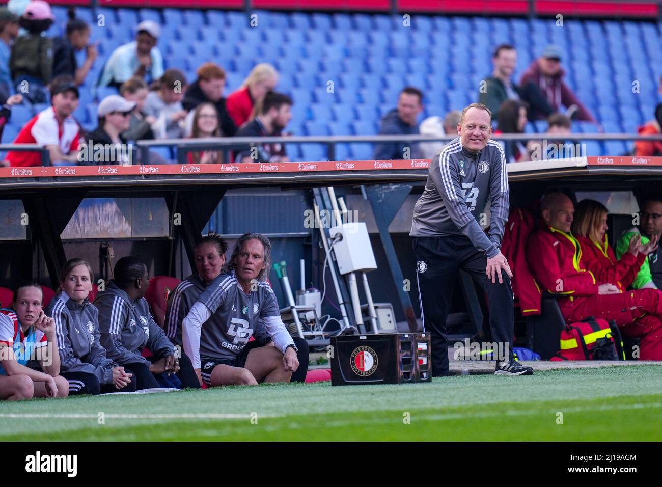 Rotterdam - Capo Coach Danny Mulder di Feyenoord durante la partita di ...