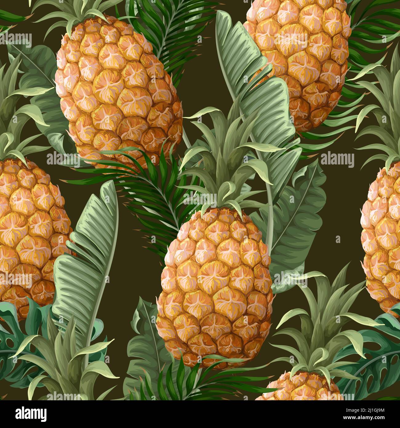 Disegno di ananas Immagini Vettoriali Stock - Alamy