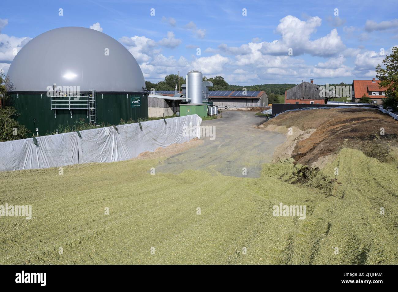 GERMANIA, impianto di Biogas con produzione di gas biometano, insilato ...