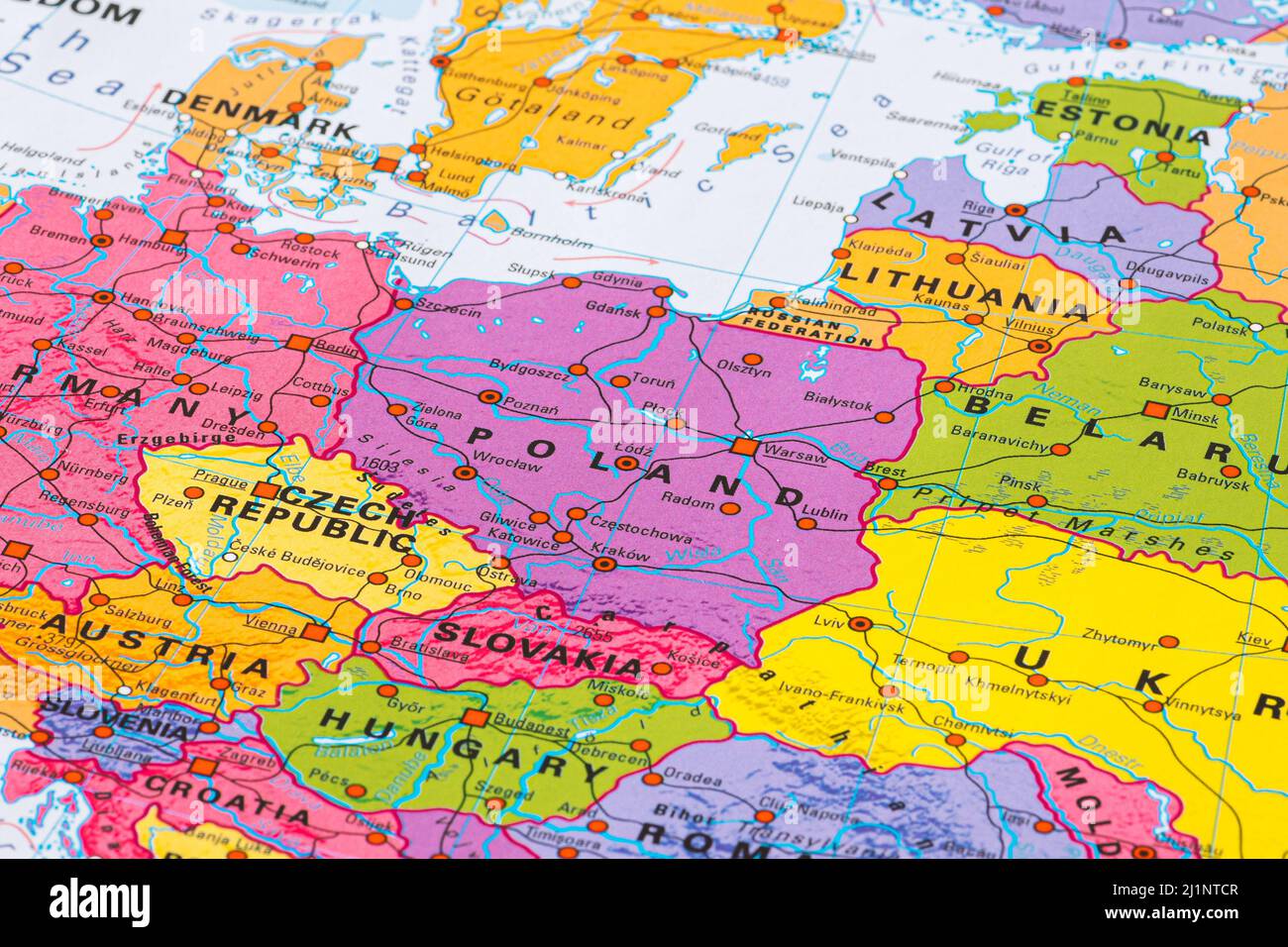 Mappa dei confini della polonia immagini e fotografie stock ad alta ...