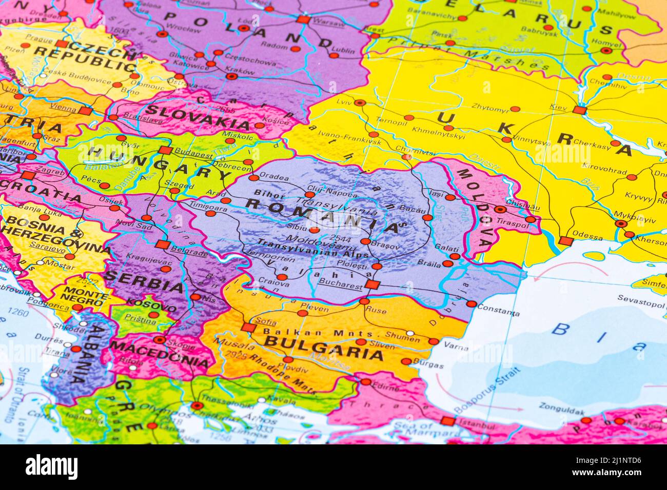 Mappa della romania bucarest immagini e fotografie stock ad alta ...