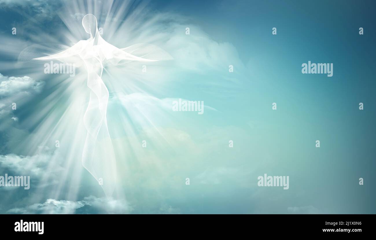 Astratta silhouette resurrezione di Gesù Cristo dopo la crocifissione ...