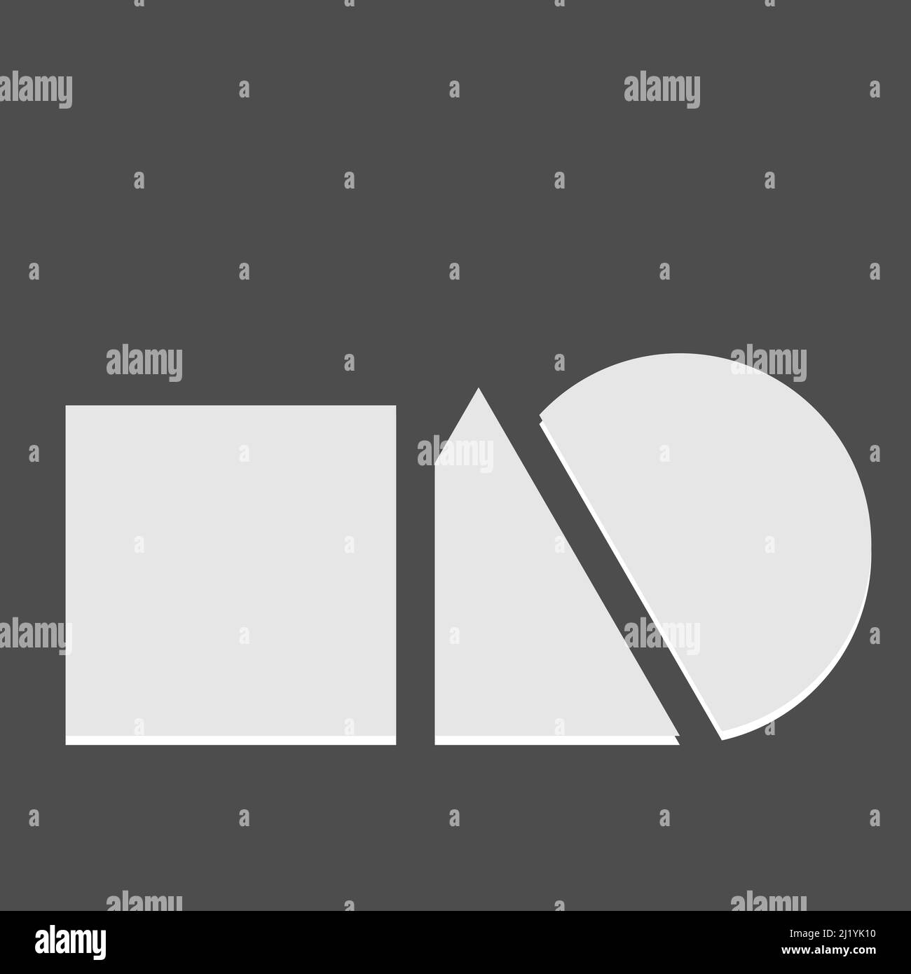 Icona geometrica, forma del logo con cerchio, quadrato e triangolo ...
