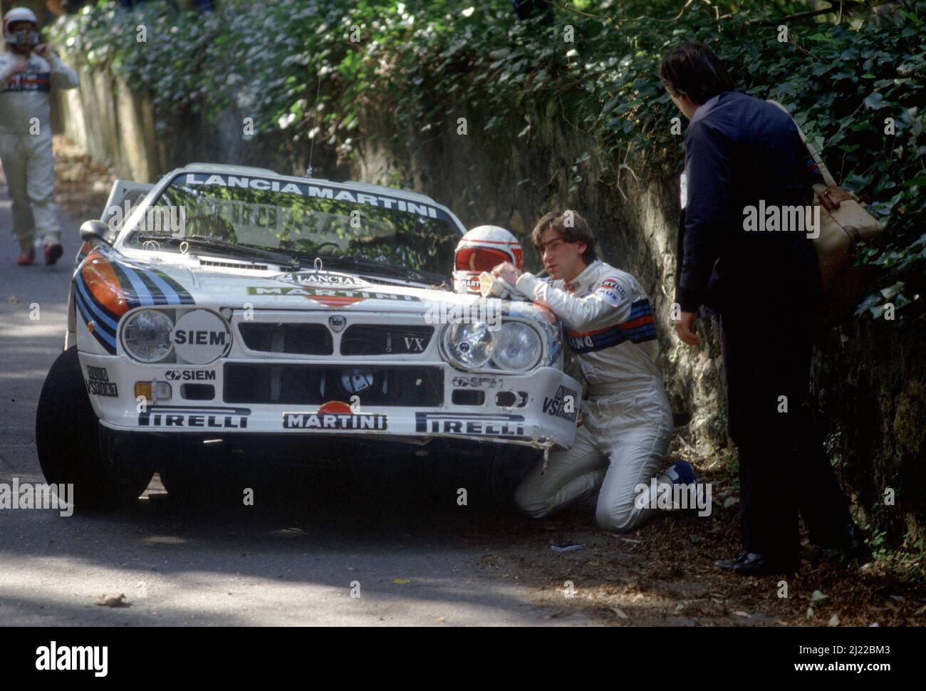 Henri Toivonen (fin) Lancia Rally Rally 037 GRB Martini Racing dopo il ...