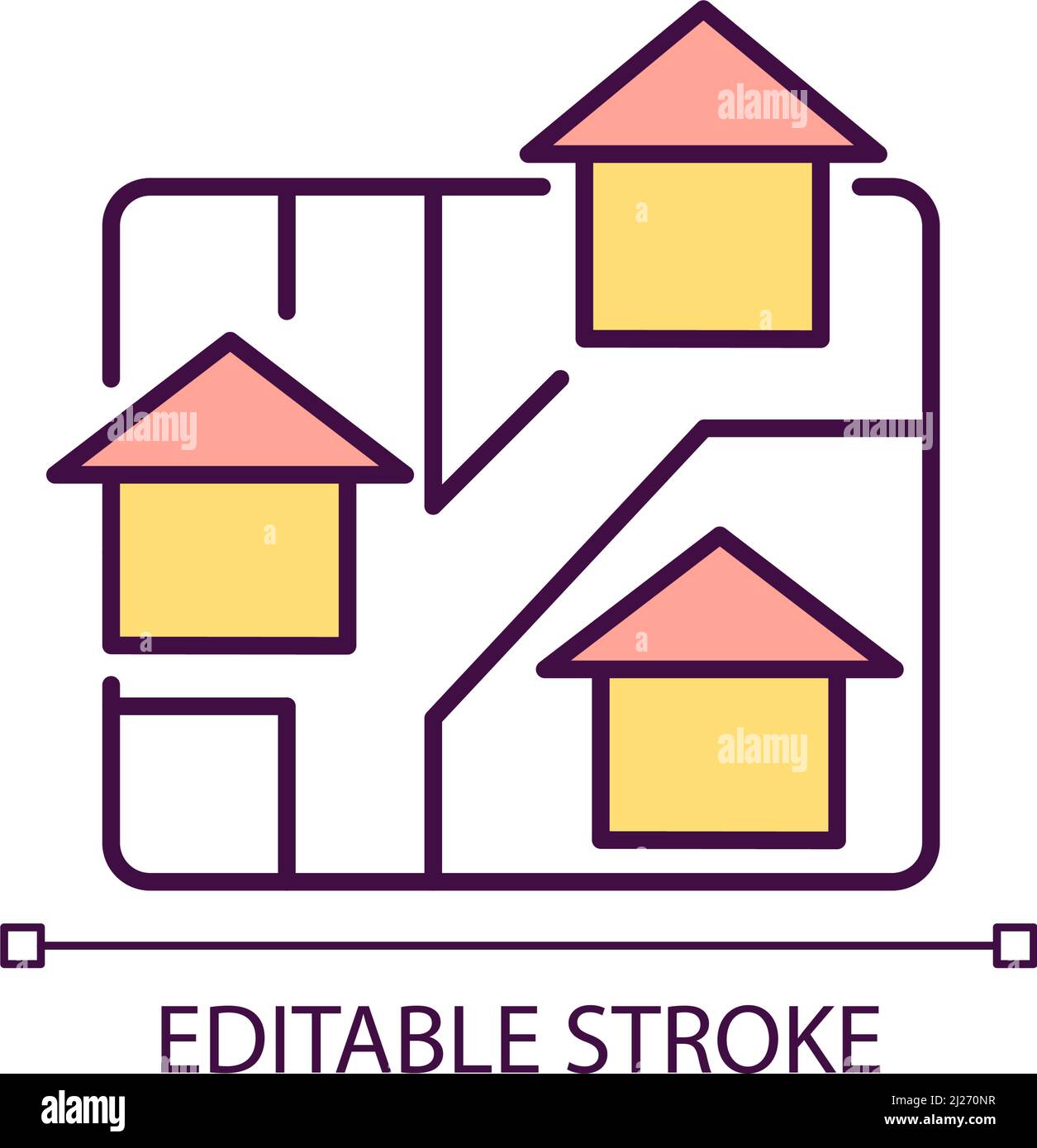 Mappa stradale del quartiere locale immagini e fotografie stock ad alta ...