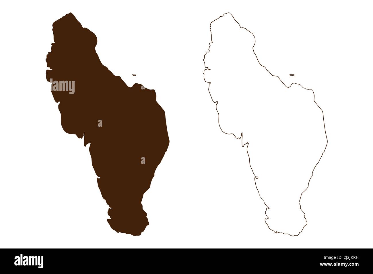 Isola di Sazan (Repubblica di Albania) illustrazione vettoriale mappa ...