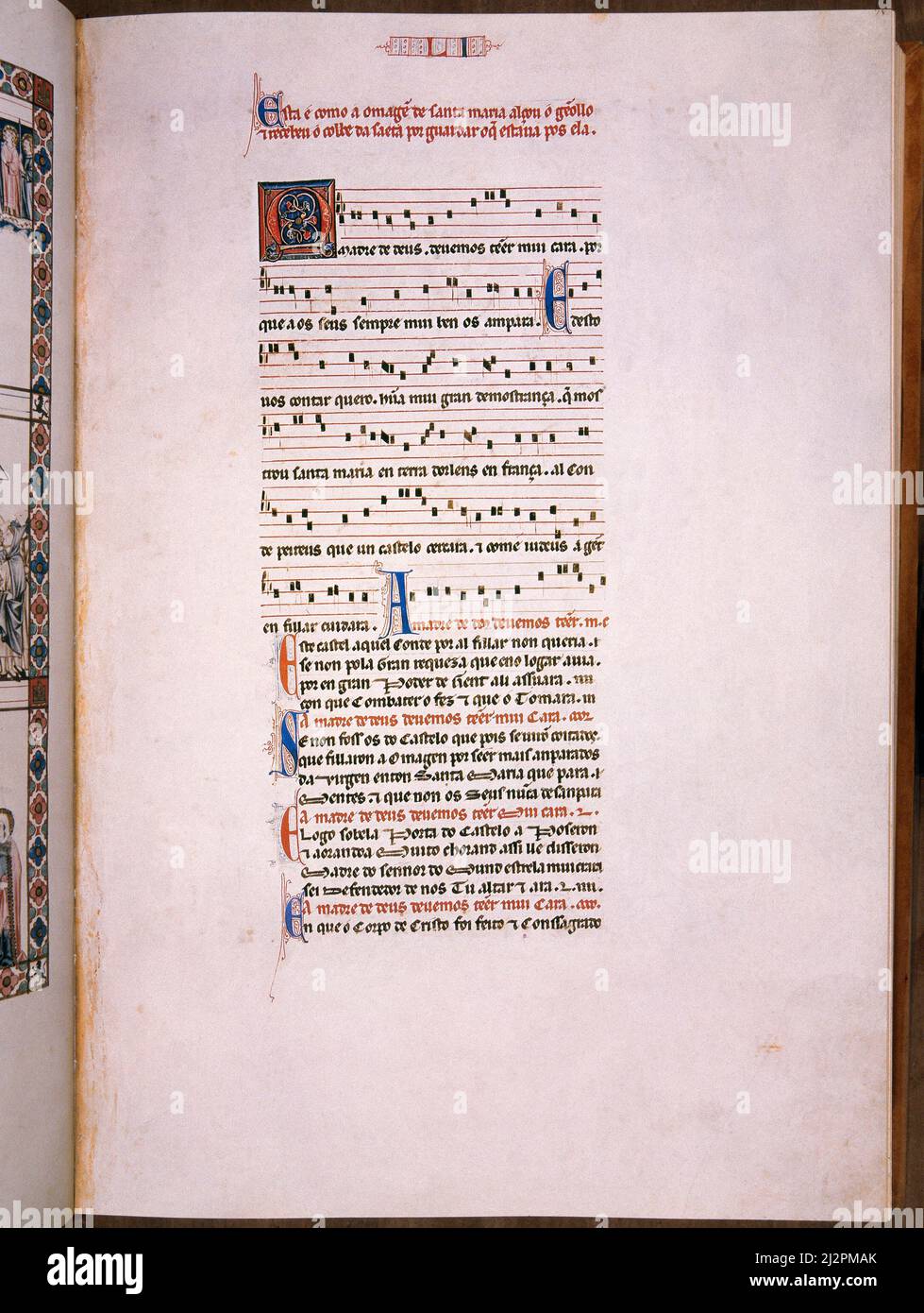 MTI1 - CANTIGA DE SANTA MARIA N51 - F75R - TEXTO - ESTROFA EN VERSO ...