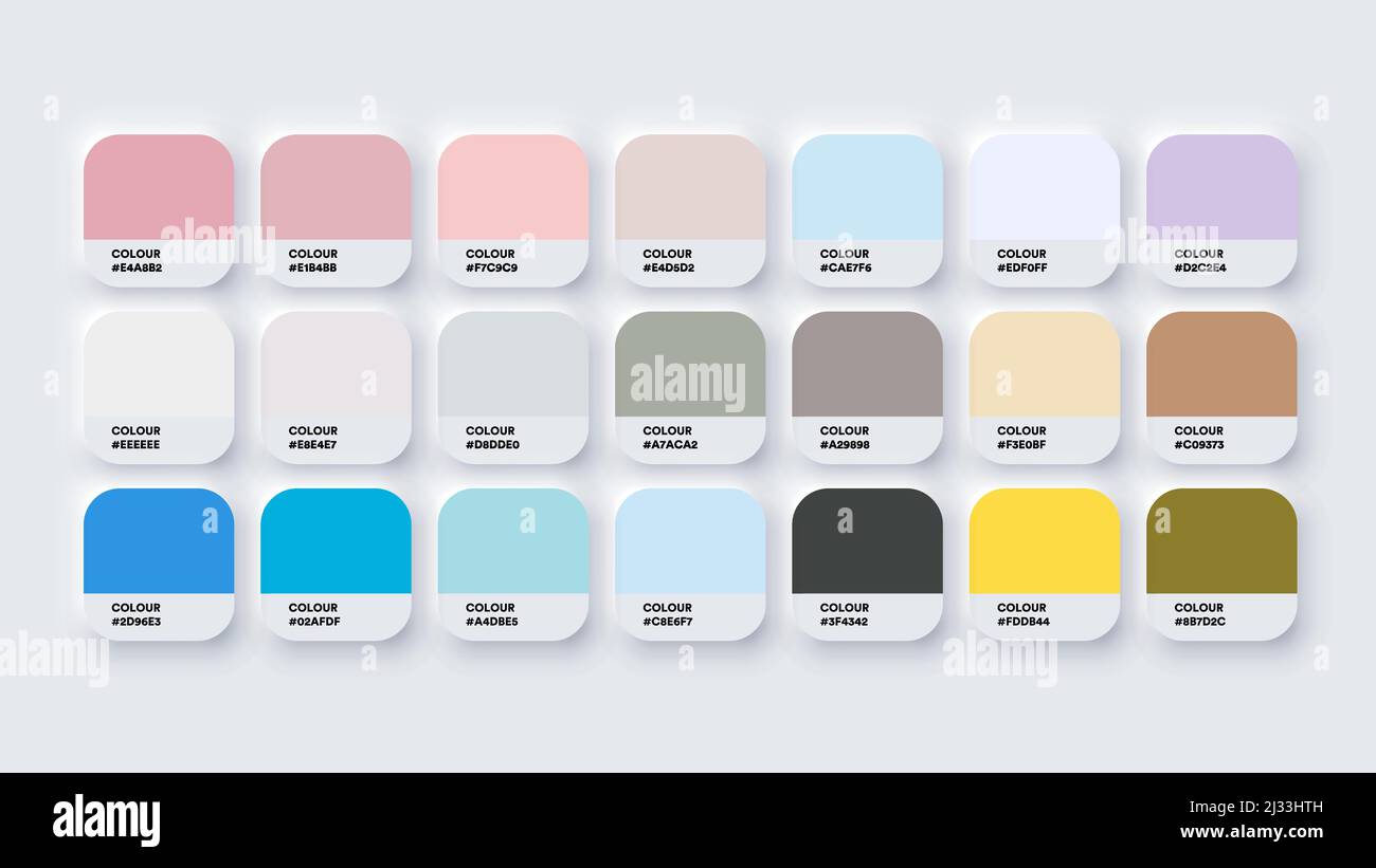 Esempi di ispirazione del catalogo colori pastello in RGB Immagine e ...