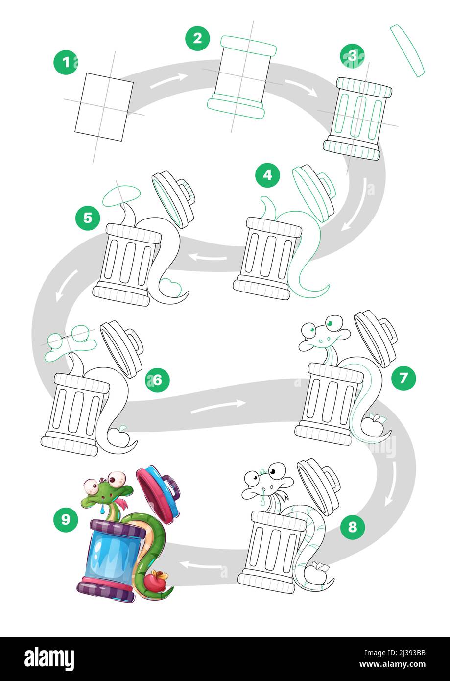 Disegno serpente immagini e fotografie stock ad alta risoluzione - Alamy