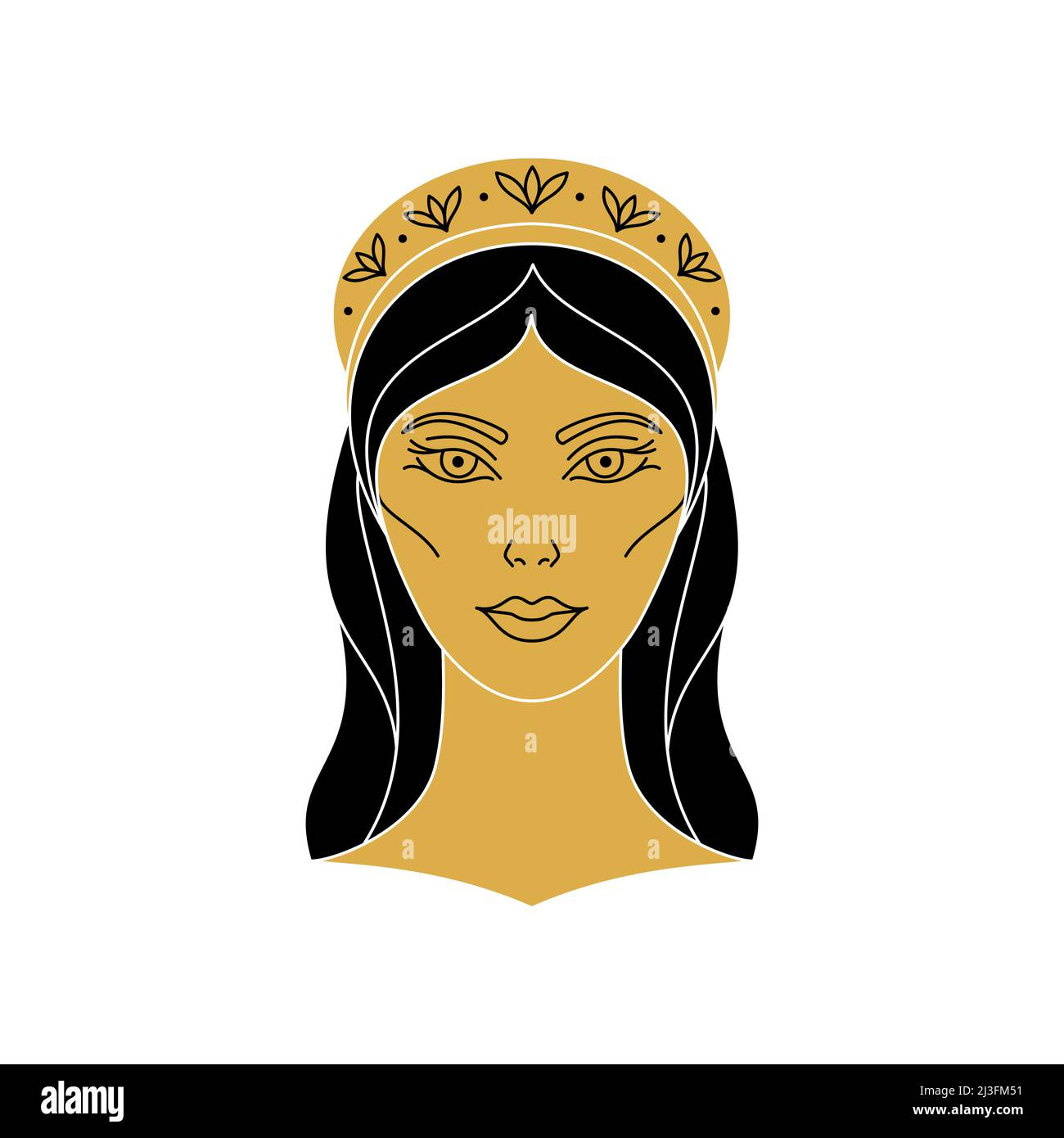 Disegno Della Dea Greca Era Dea Hera Immagini Vettoriali Stock Alamy