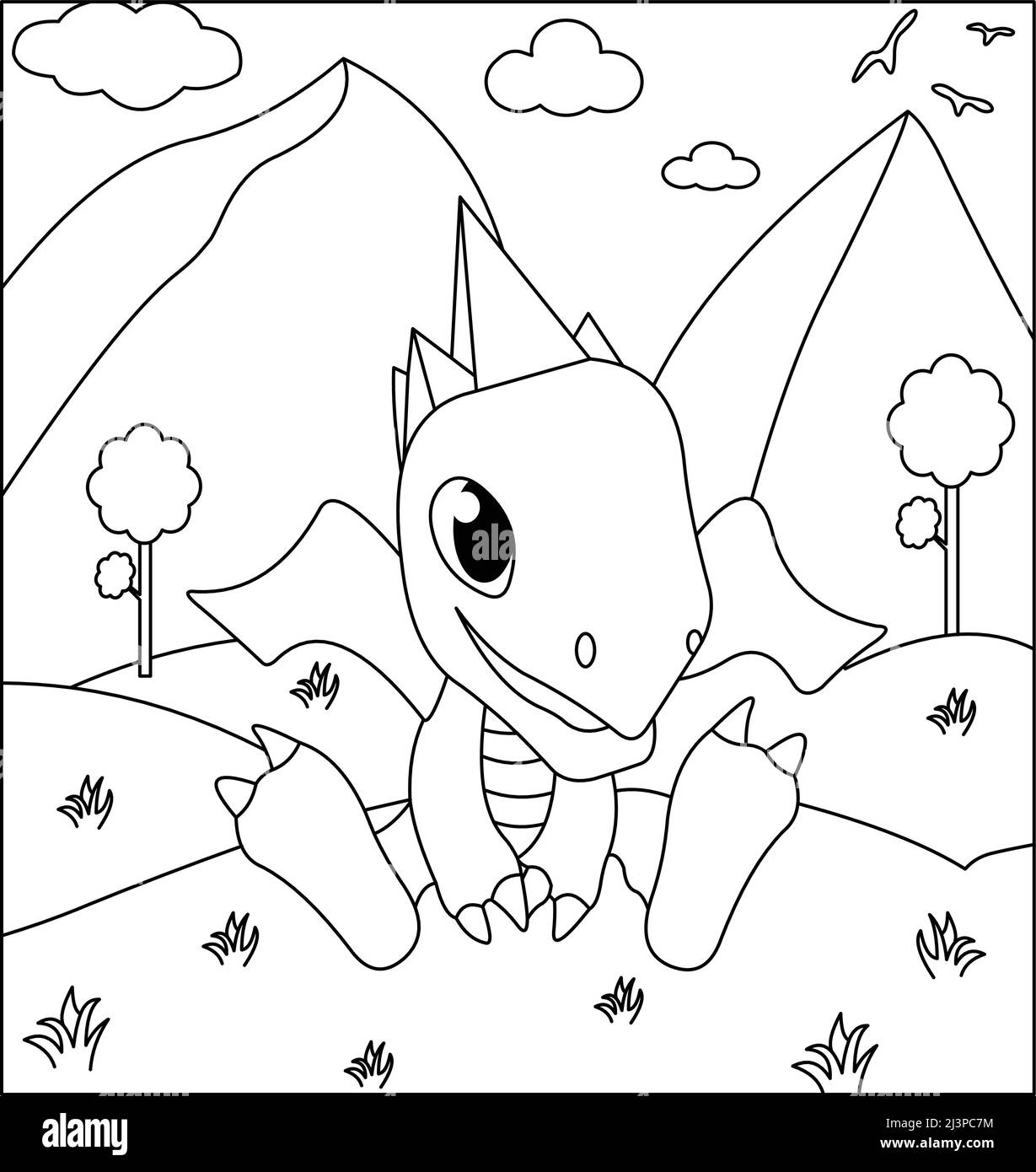 Disegno drago da colorare immagini e fotografie stock ad alta ...