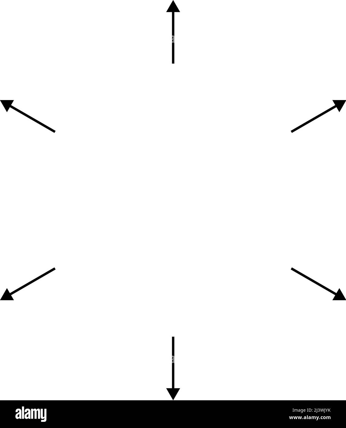 Simbolo di una freccia larga Immagini Vettoriali Stock - Alamy