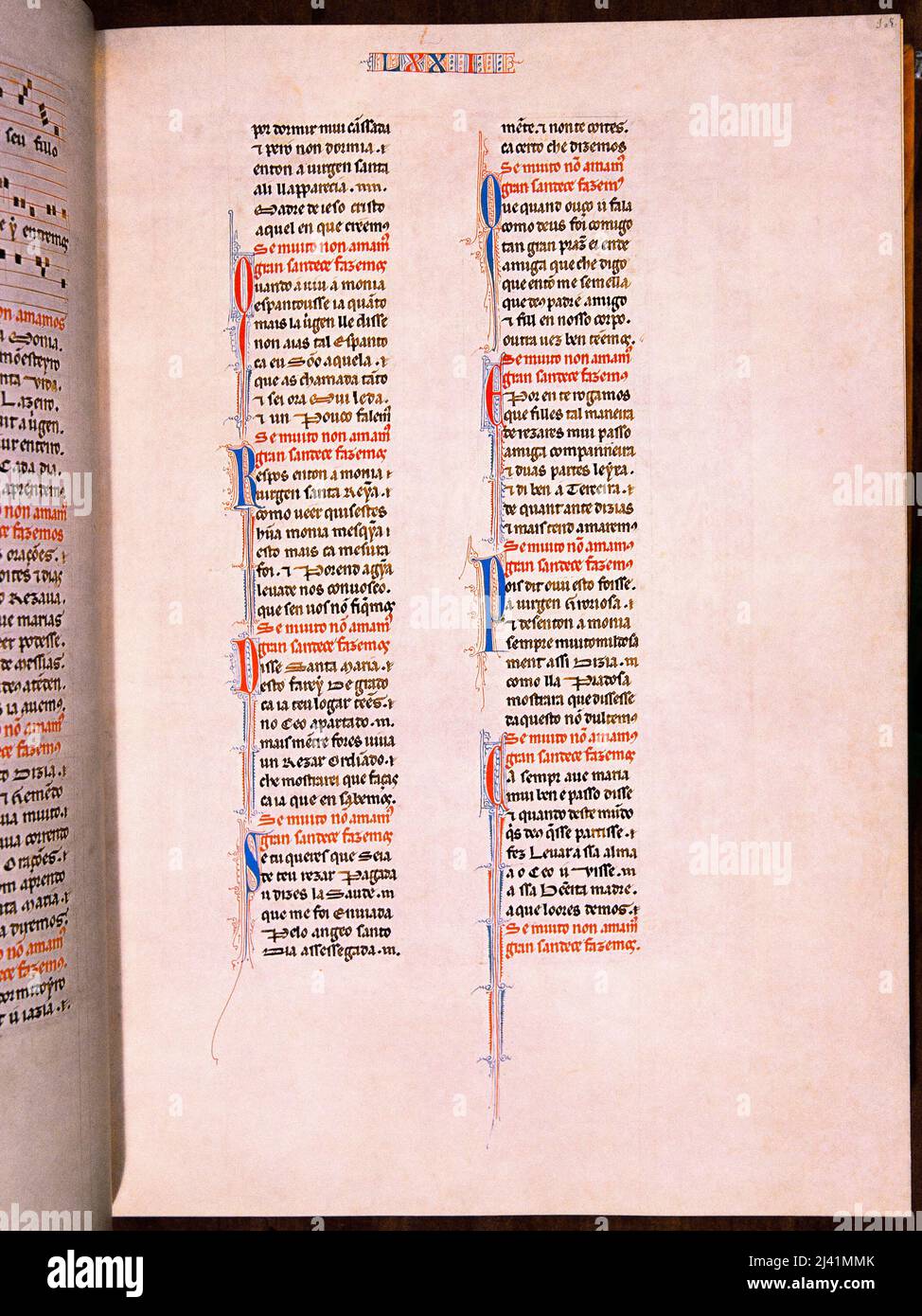 MTI1 - CANTIGA DE SANTA MARIA N. 71 - F104R - TESTO - ESTROFA EN VERSO ...