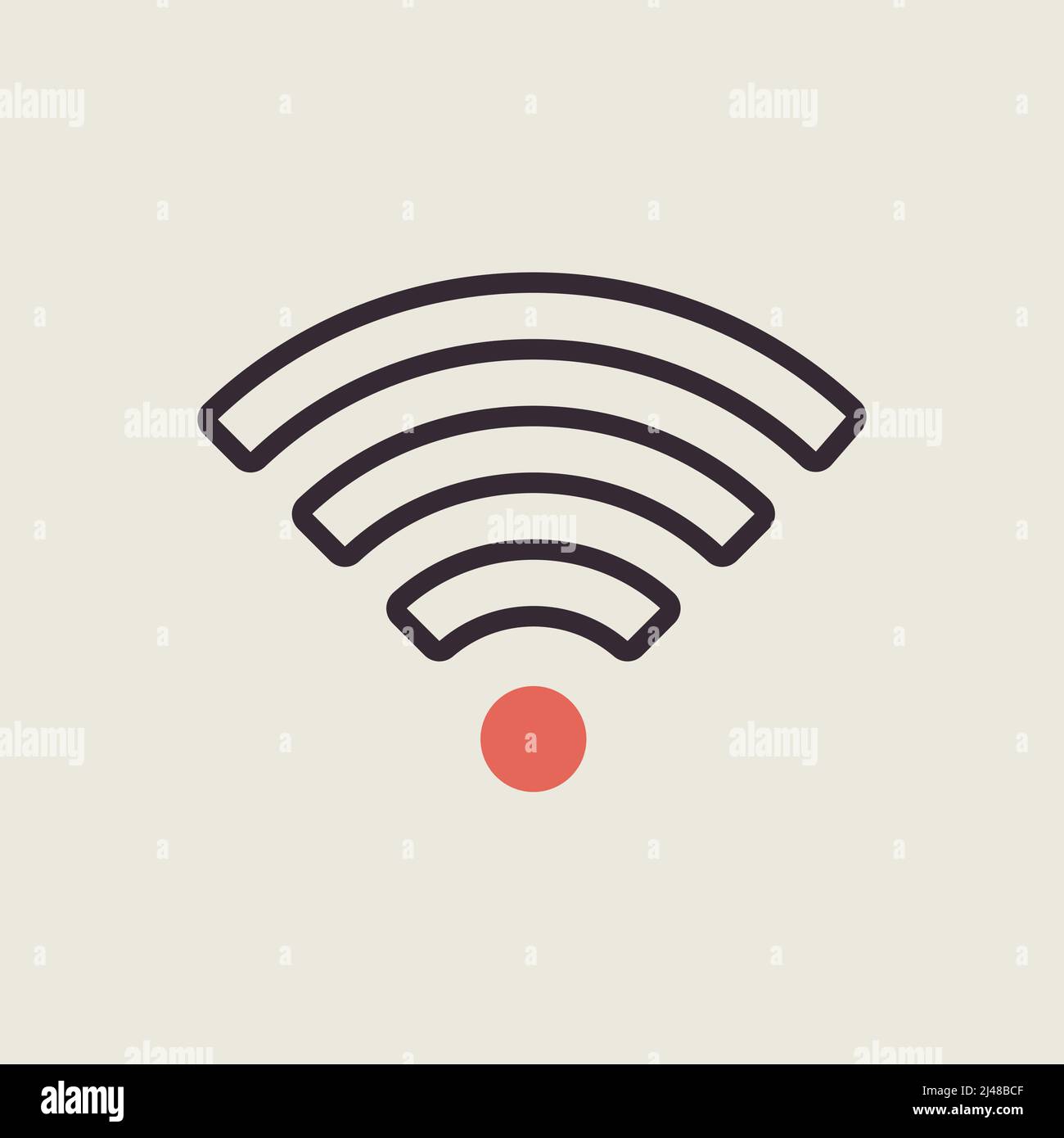 Icona del vettore di rete wireless Wi Fi. Simbolo grafico per il ...