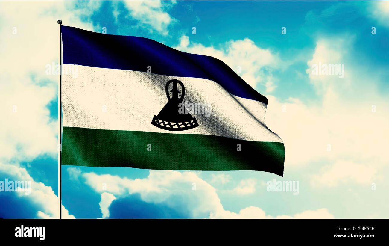 Bandiera lesothian immagini e fotografie stock ad alta risoluzione - Alamy
