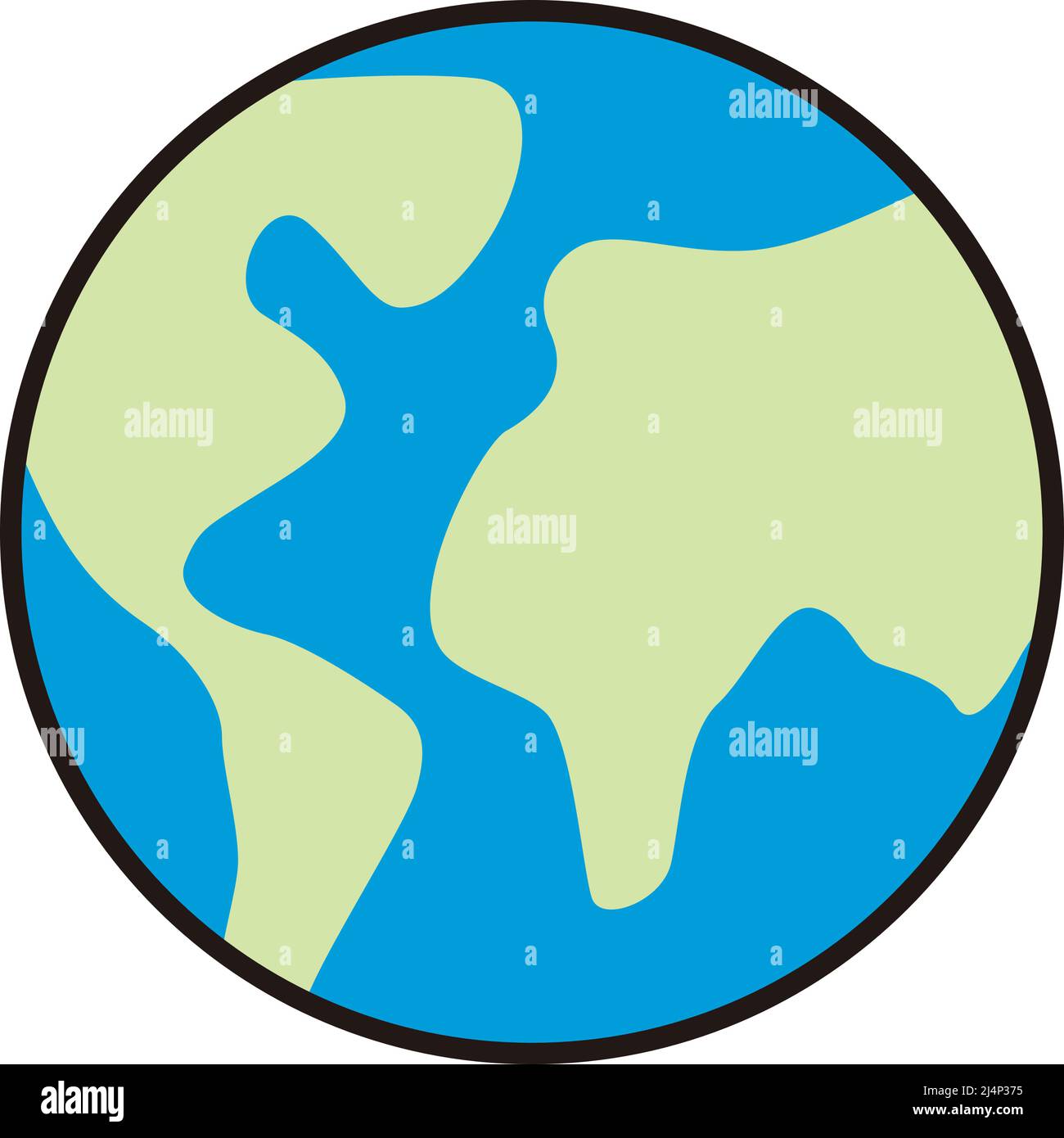 Mappa della terra piatta Immagini Vettoriali Stock - Alamy