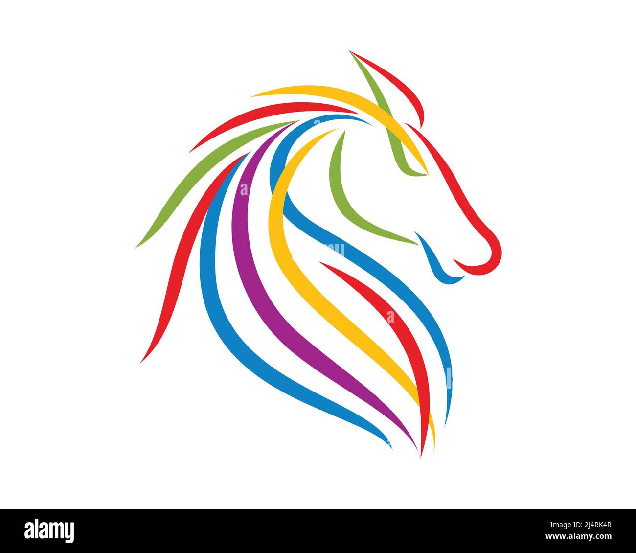 Sagoma di cavallo equino Immagini Vettoriali Stock - Alamy