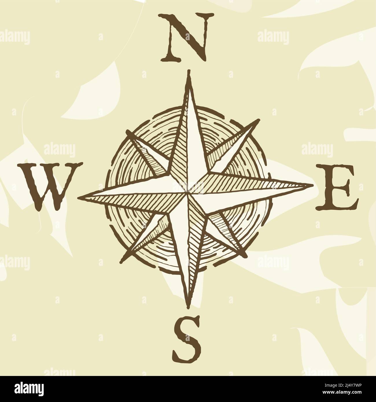 Mappa bussola disegno Immagini Vettoriali Stock - Alamy