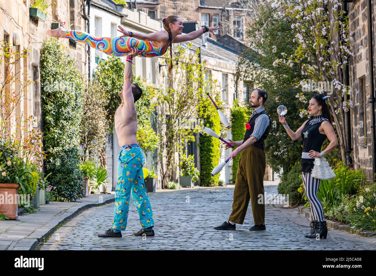Circus Lane, Edimburgo, Scozia, Regno Unito, 22 aprile 2022 ...