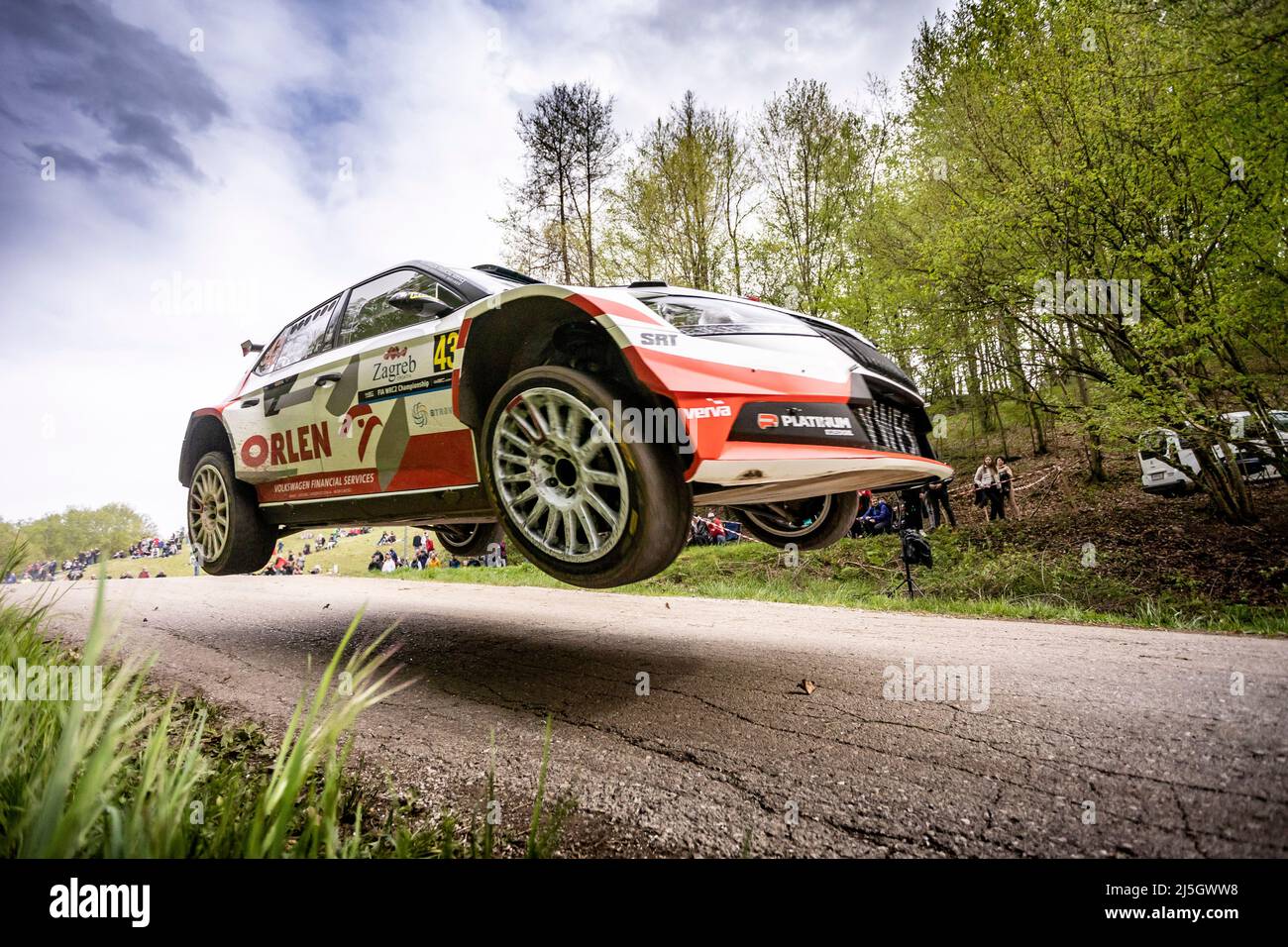 43 MARCZYK Miko (pol), GOSPODARCZYK Szymon (pol), Skoda Fabia Evo, in azione durante il Rally ...