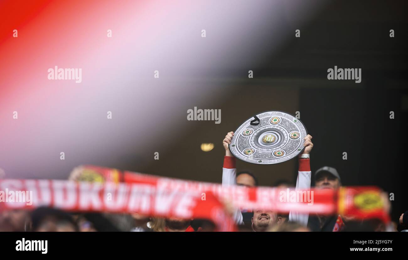 Tifosi mit Meisterschale Muenchen Monaco di Baviera , Germania 23.4. ...