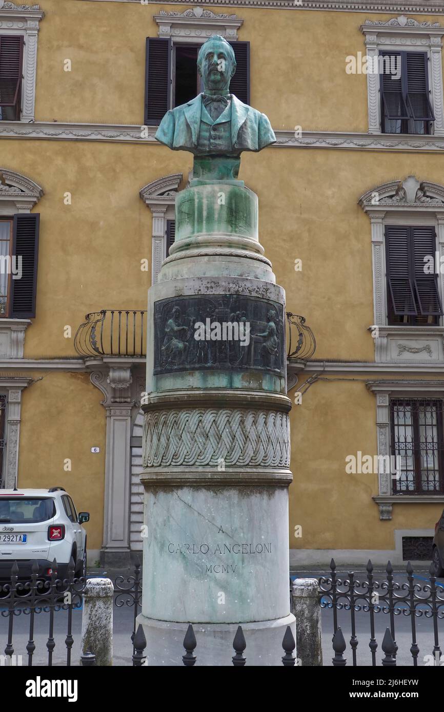 Busto del musicista Carlo Angeloni dello scultore Luigi Giorgi, Piazza ...