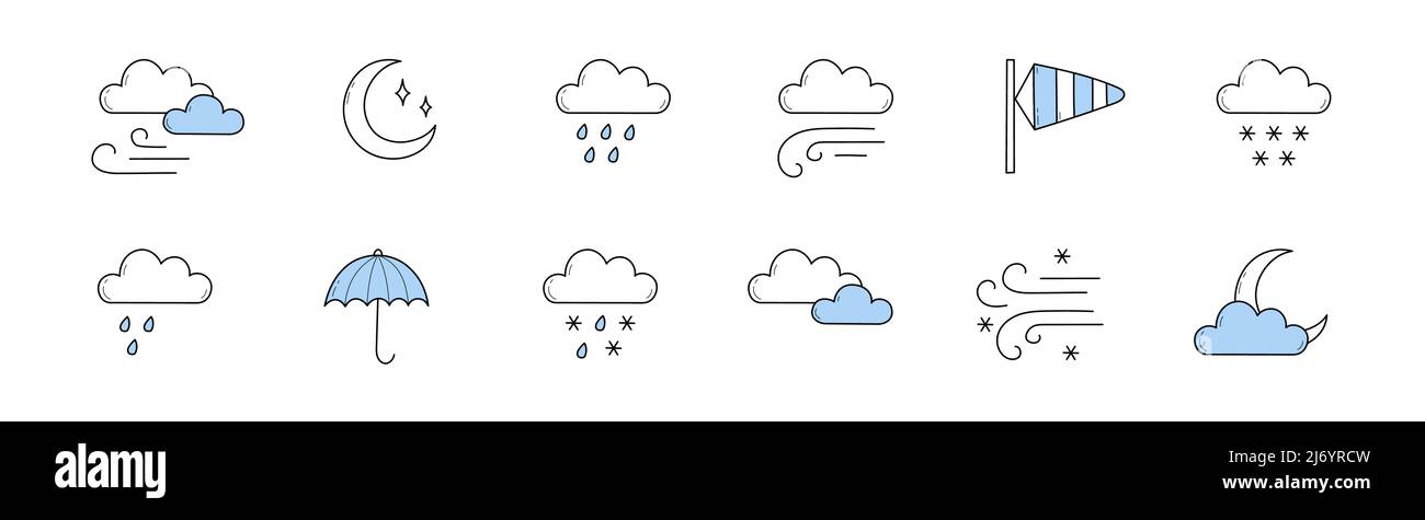 Weather forecast symbols immagini e fotografie stock ad alta ...