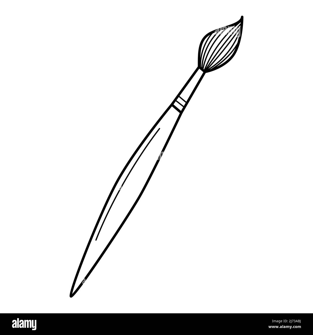 Mano con un pennello Immagini Vettoriali Stock - Alamy