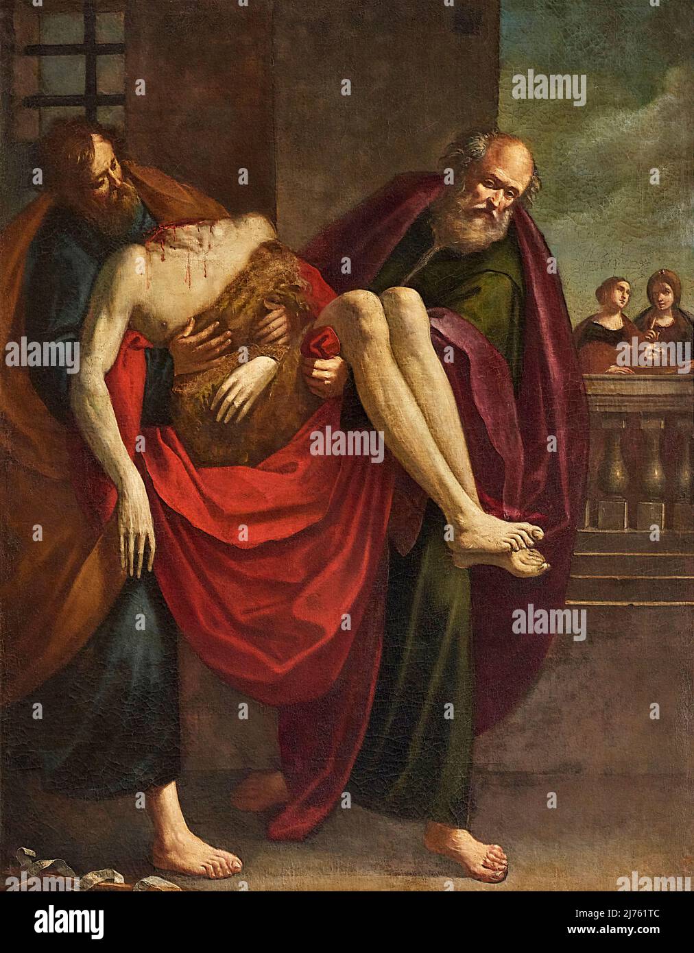 La sepoltura del precursore - olio su tela - Giacomo Cavedoni - 1612 ...