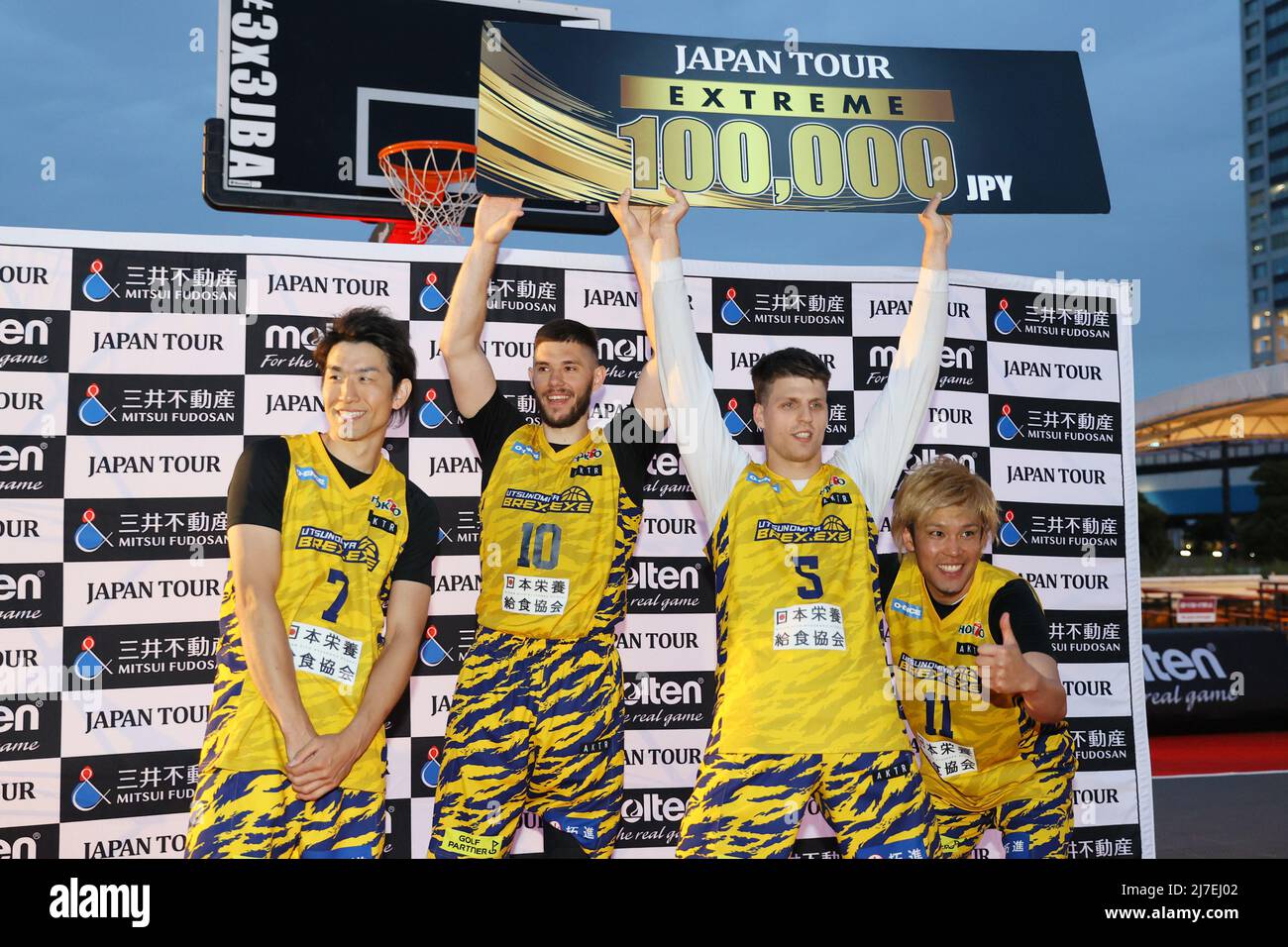 (L - R) Yasuo Iijima, Dusan Samardzic, Dusan Popovic, Yosuke Saito (UTSUNOMIYA BREX), 8 MAGGIO ...