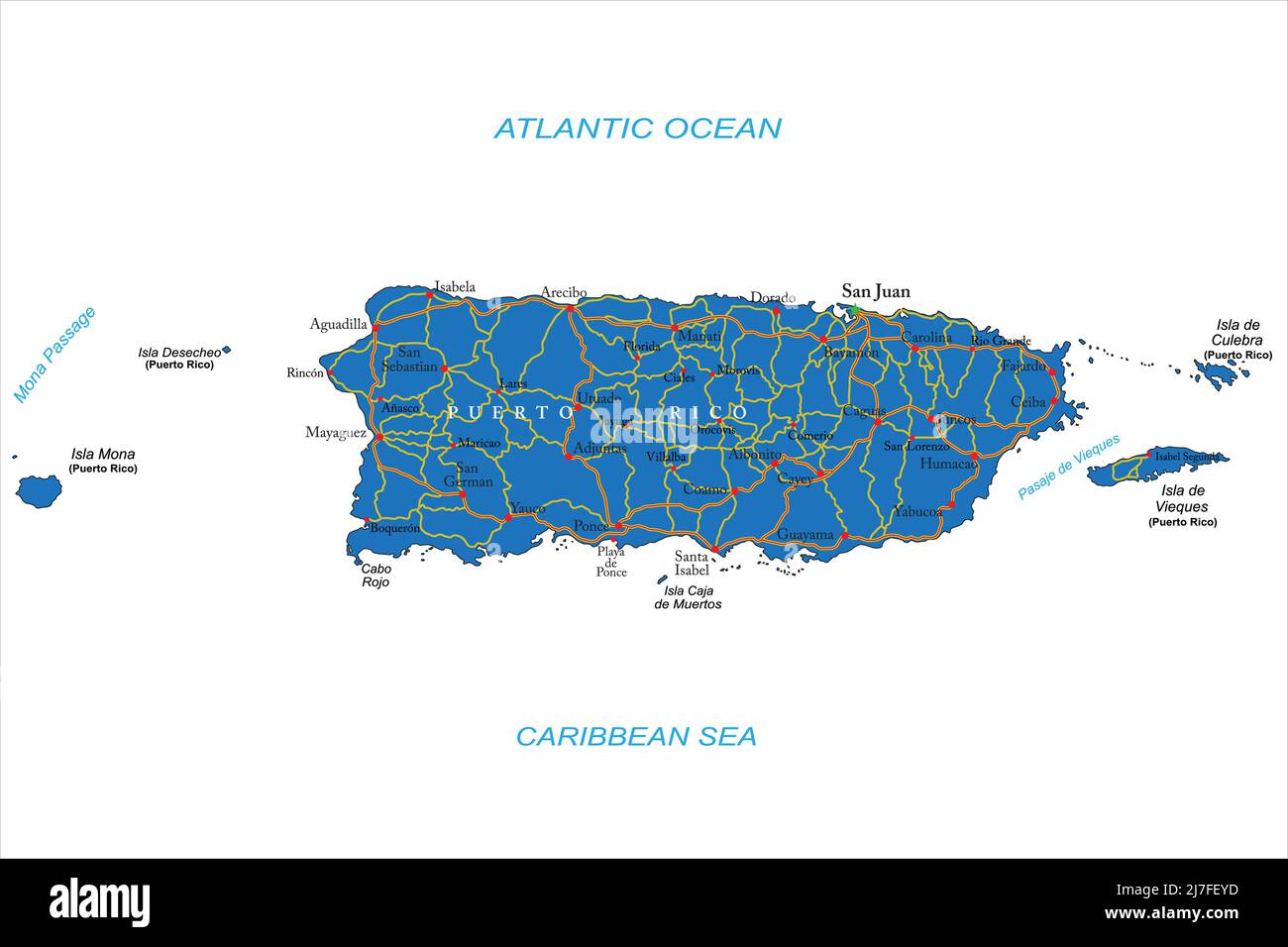 Mappa di porto rico immagini e fotografie stock ad alta risoluzione - Alamy