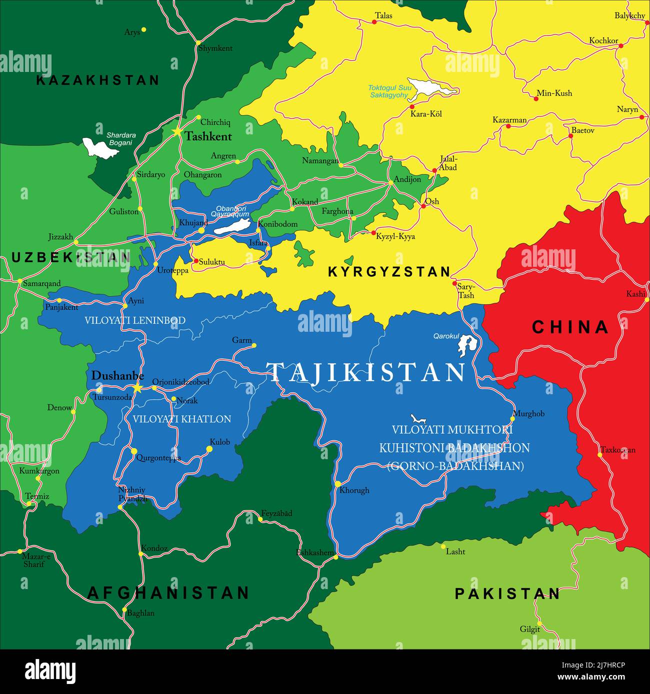 Tajikistan map immagini e fotografie stock ad alta risoluzione - Alamy