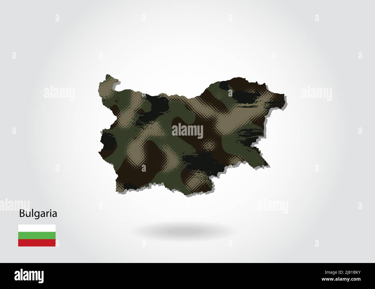 Bulgaria mappa del terreno Immagini Vettoriali Stock - Alamy