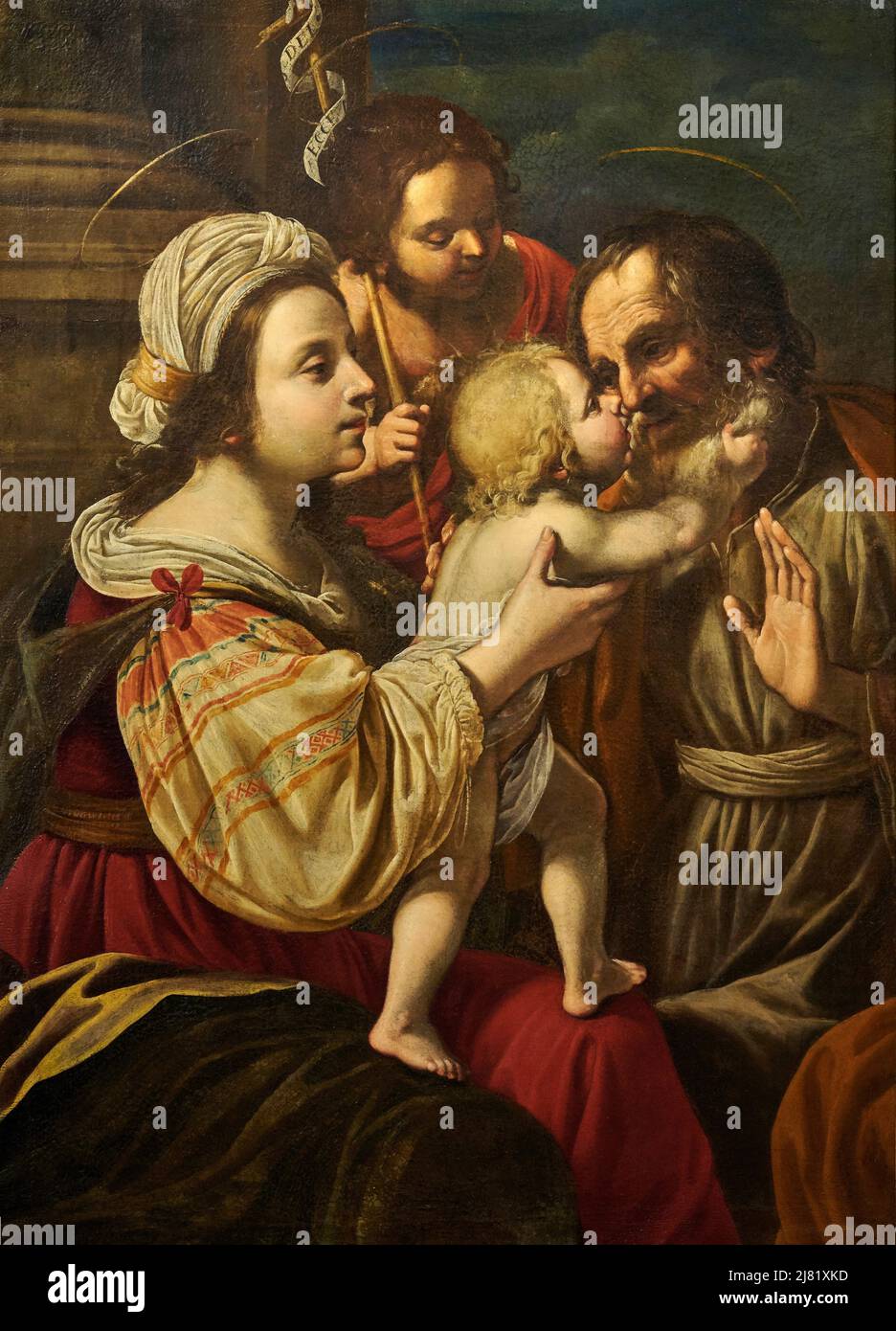Sacra Famiglia con S. Giovannino - olio su tela - Rutilio Manetti - XVI ...