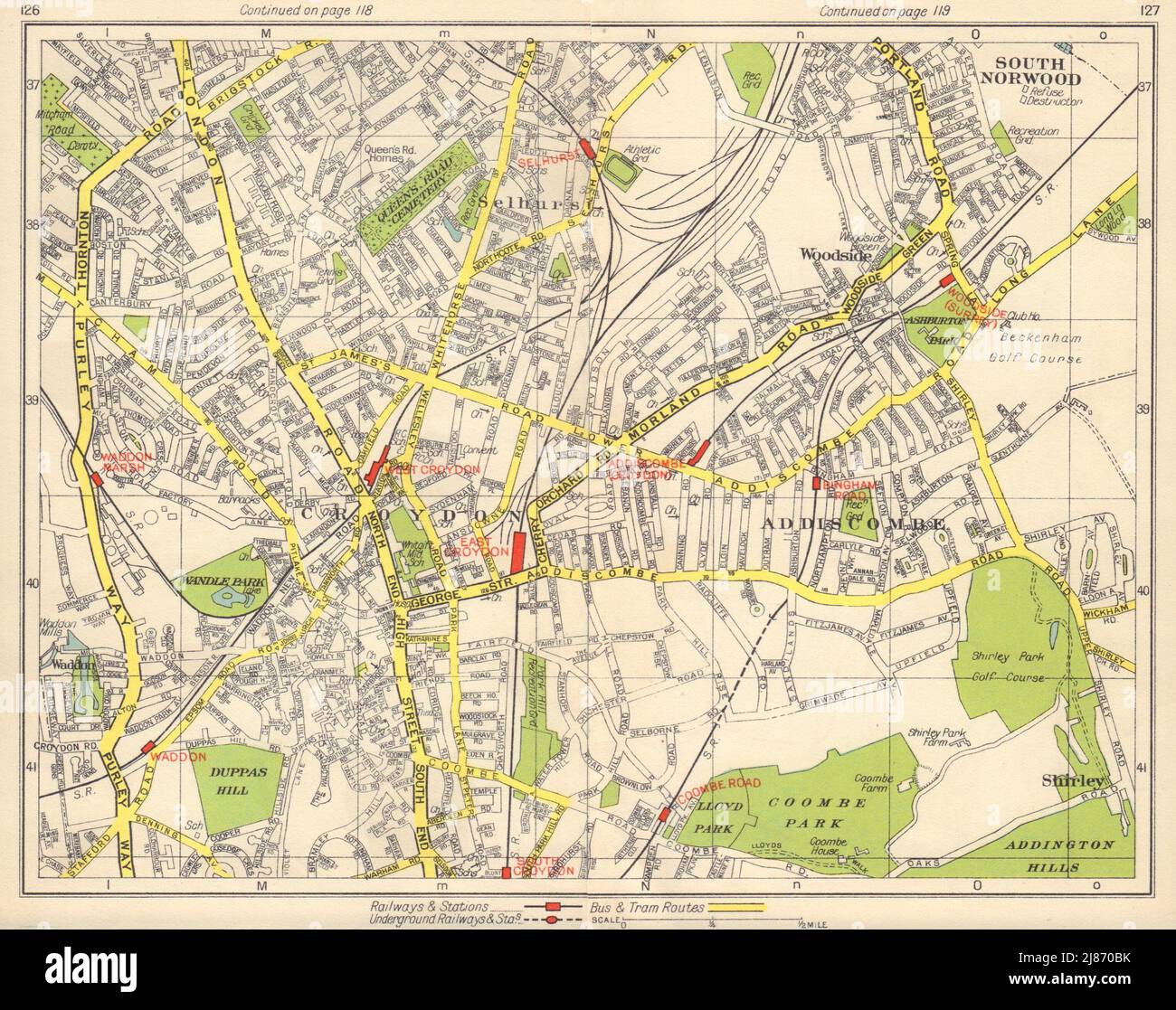 Mappa di croydon immagini e fotografie stock ad alta risoluzione - Alamy
