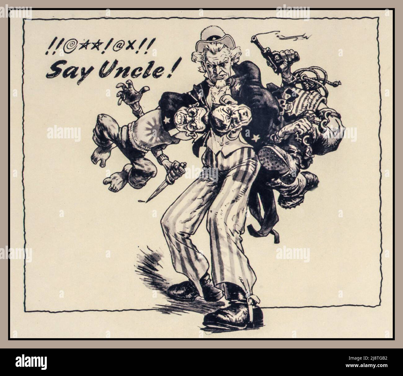 I leader dell'asse hideki tojo e adolf hitler caricatura dei cartoni ...