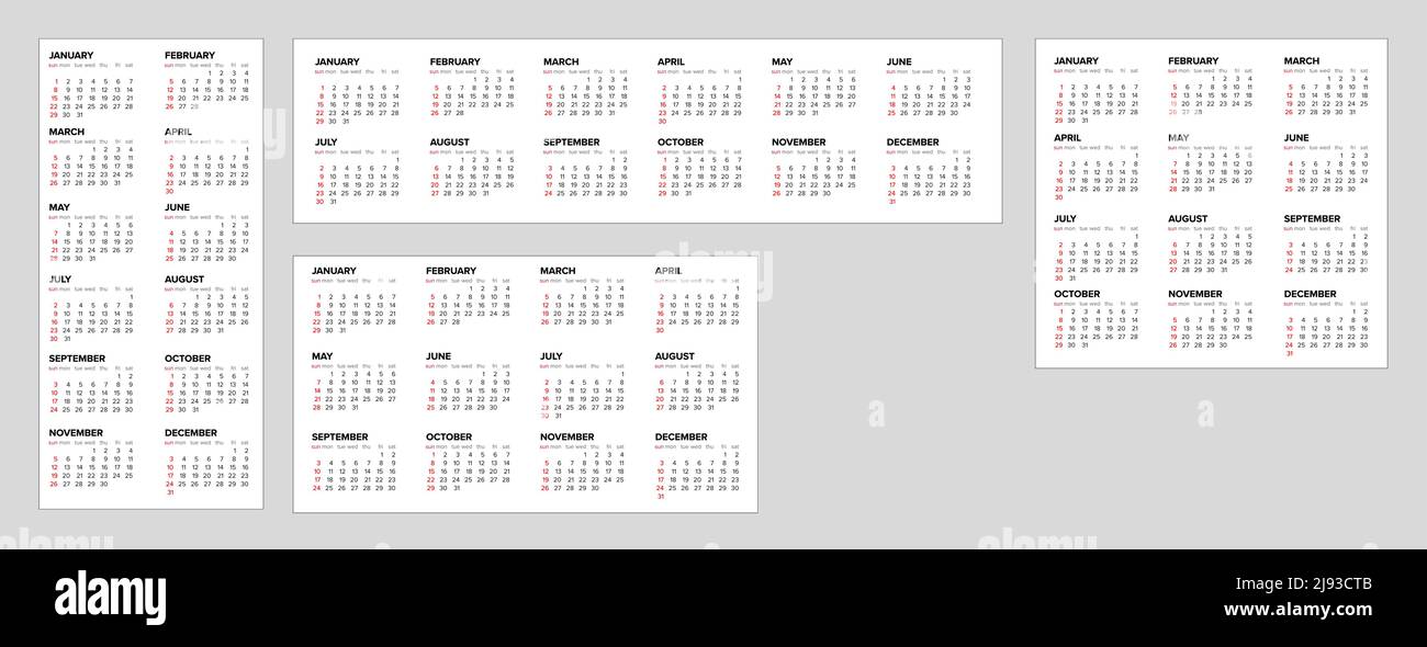 Calendario 2023 con settimane Immagini Vettoriali Stock - Alamy
