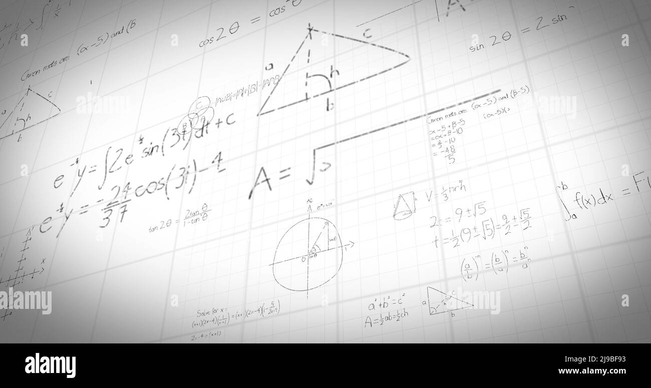 Complex math formulas on whiteboard immagini e fotografie stock ad alta ...