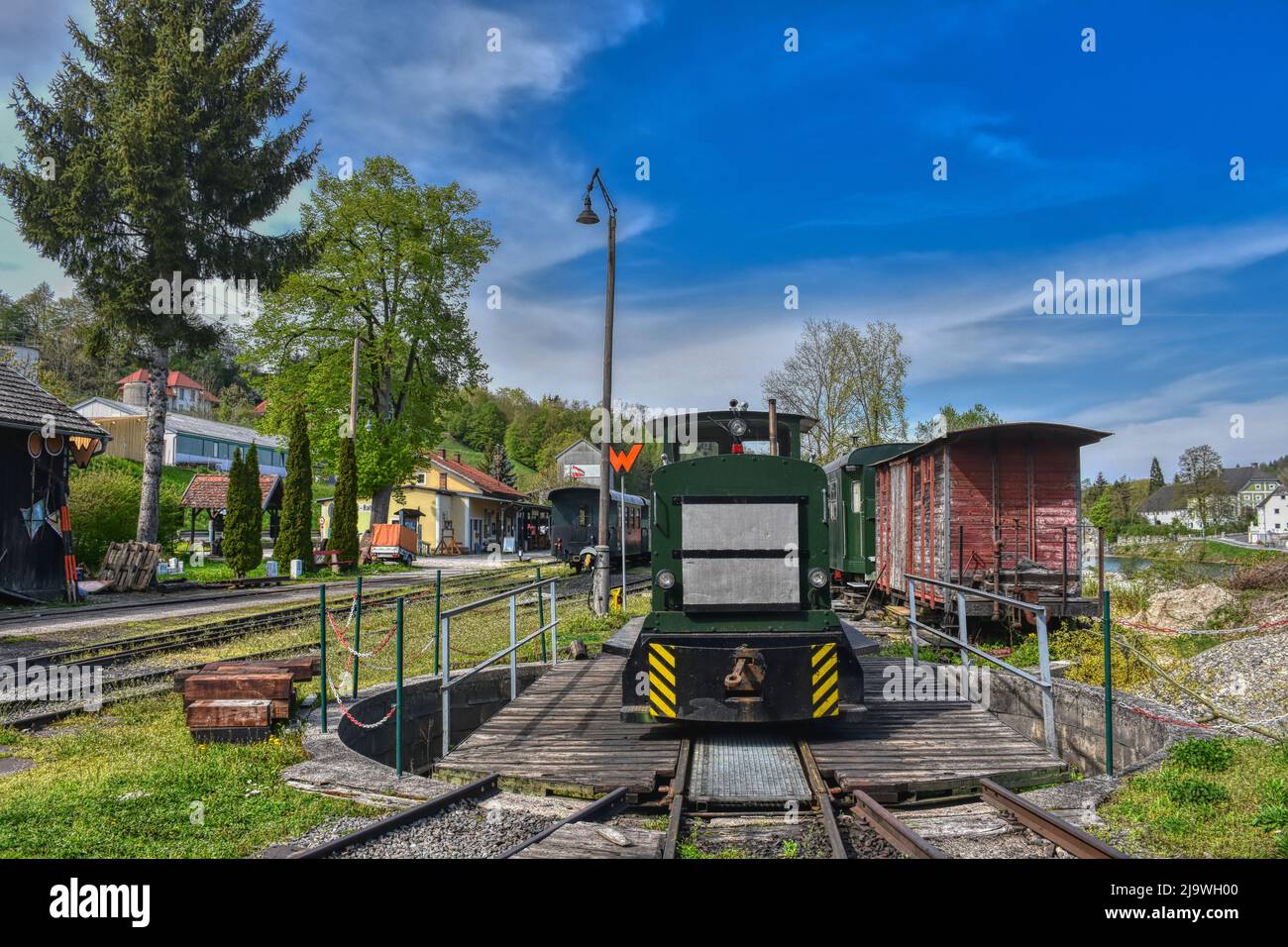 Steyrtalbahn, Schmalspurbahn, Bahnhof, Grünburg, Museumsbahn ...