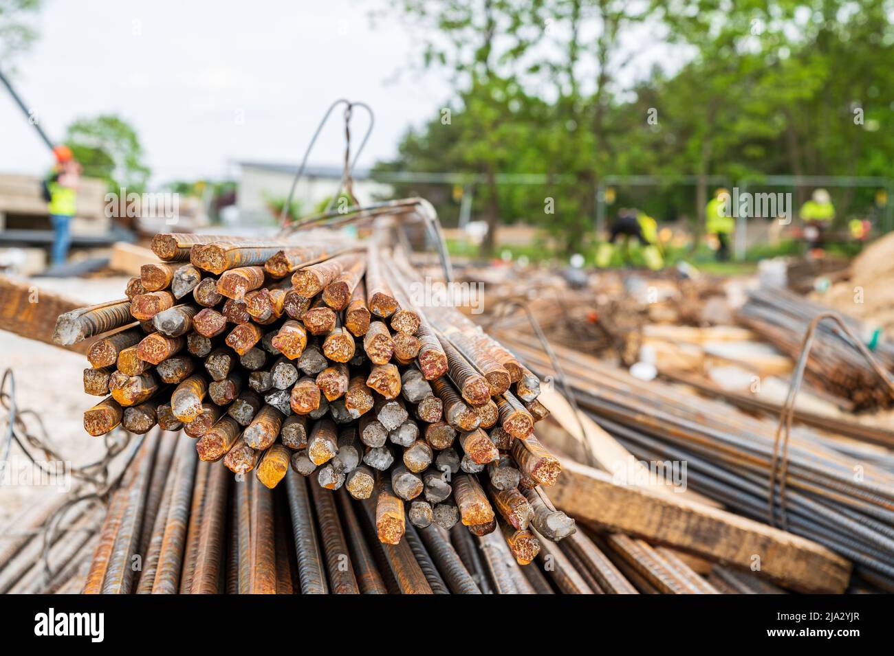 Rinforzo barre in acciaio nervate. La barra di acciaio rigata di ...