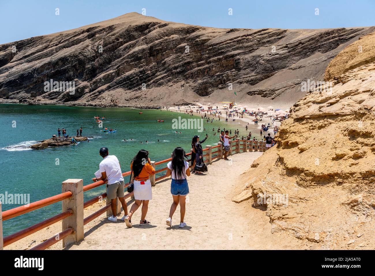 Spiaggia la Mina, Riserva Nazionale Paracas, Provincia Ica, Perù Foto ...