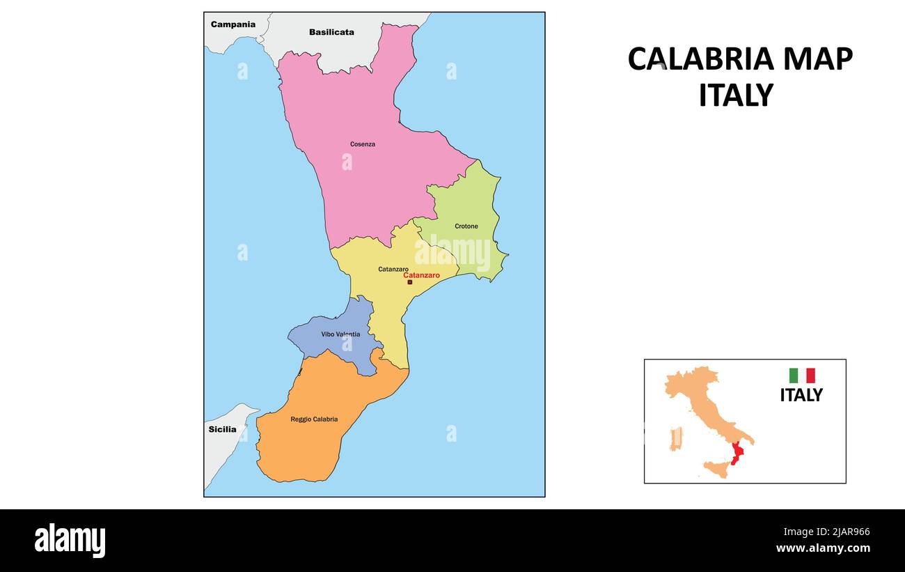 Mappa della provincia di calabria immagini e fotografie stock ad alta ...
