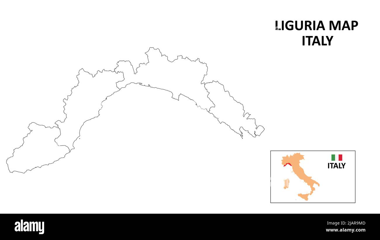 Liguria mappa vettoriale immagini e fotografie stock ad alta ...
