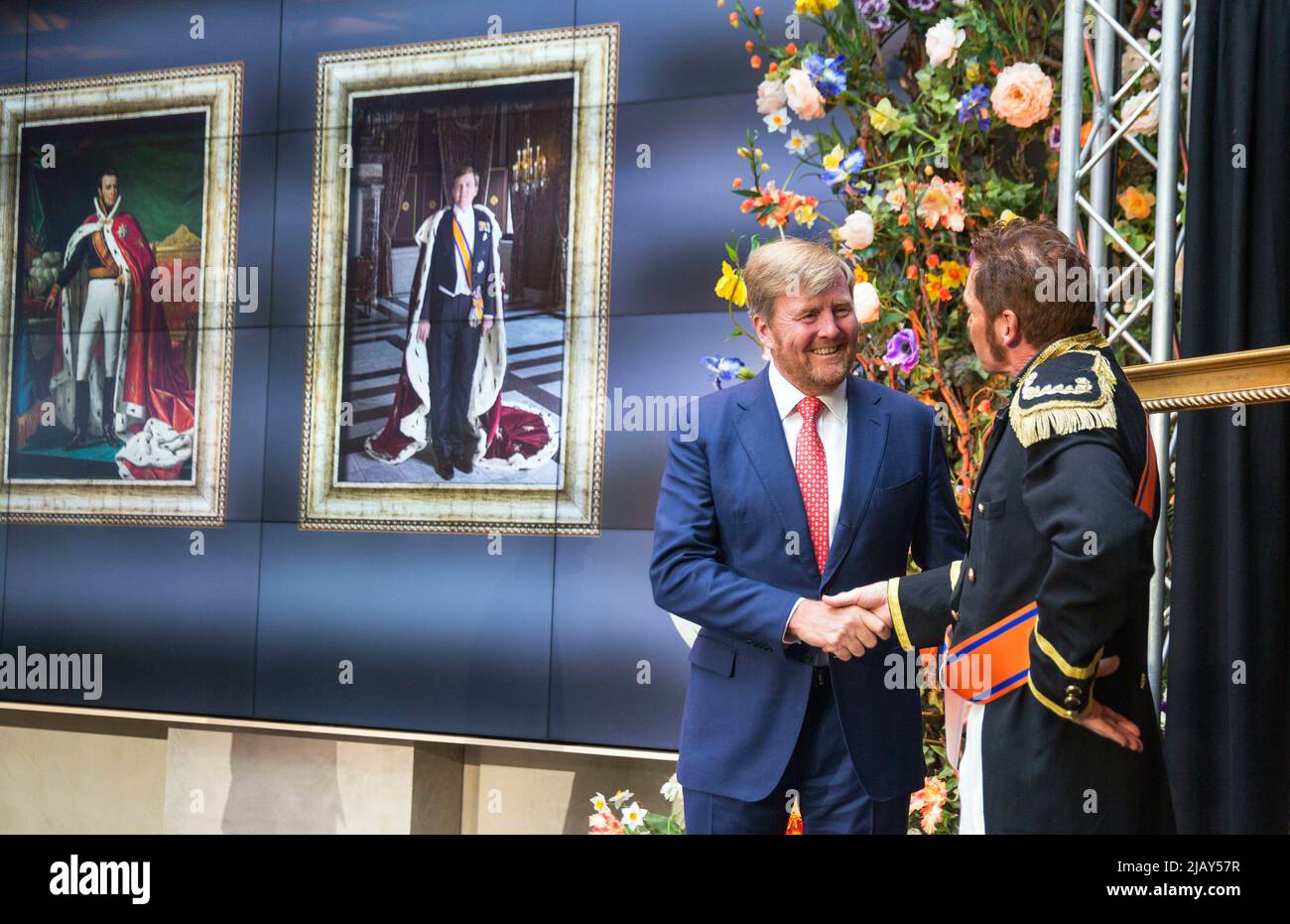 Re Willem-Alexander dei Paesi Bassi alla Mauritshuis all'Aia, il 01 ...